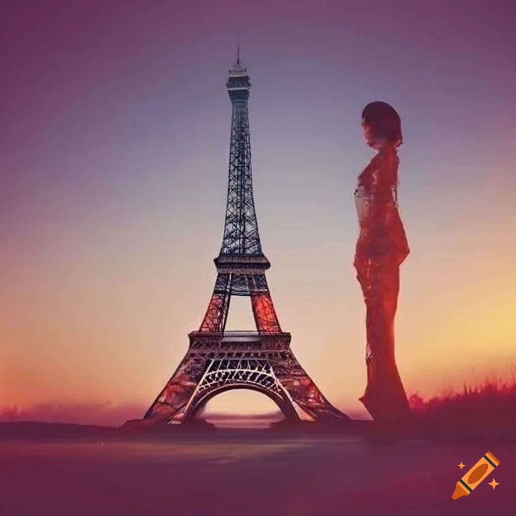 Eiffel tower with 'i love france' written under it on Craiyon