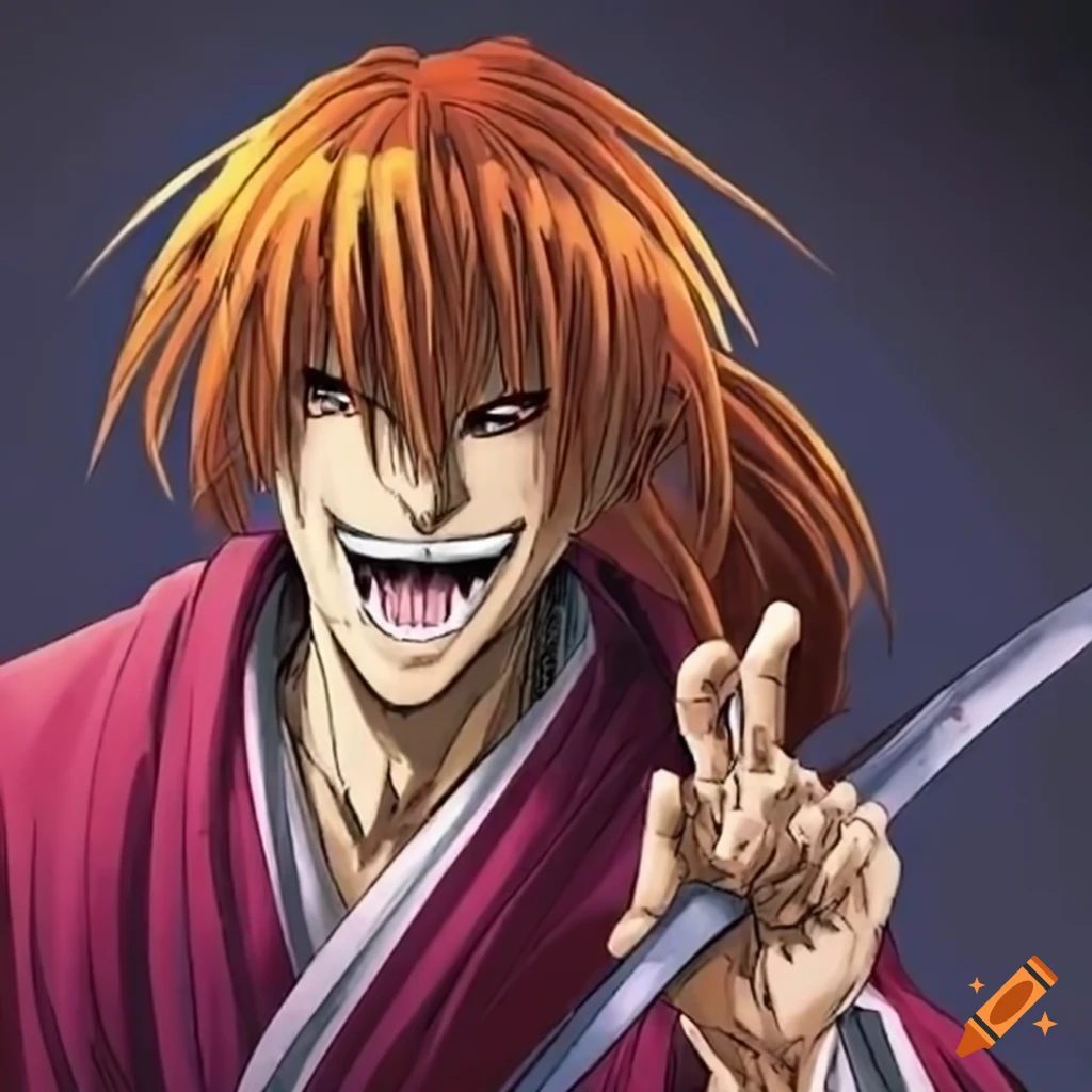 Illustration of Batman, Kenshin Himura, and templar knight in a crossover scene on Craiyon