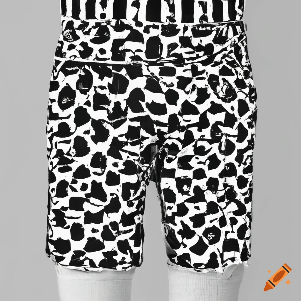 Black and white pattern jeans on Craiyon