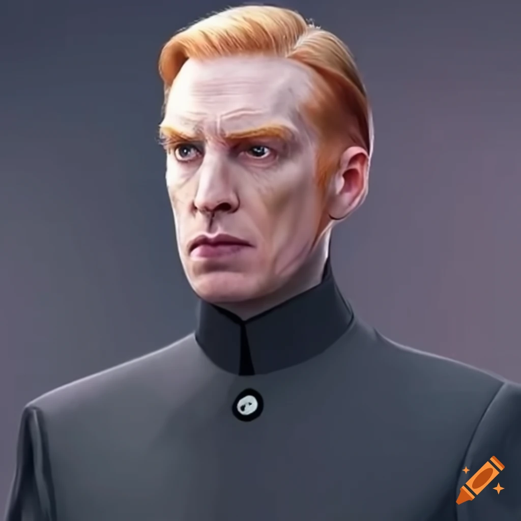General armitage hux from star wars with grey hair on Craiyon