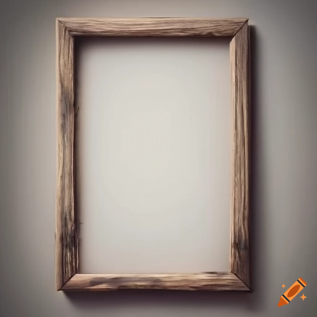 Rustic wooden frame on Craiyon