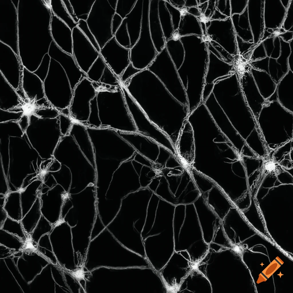 Black and white neurons on Craiyon