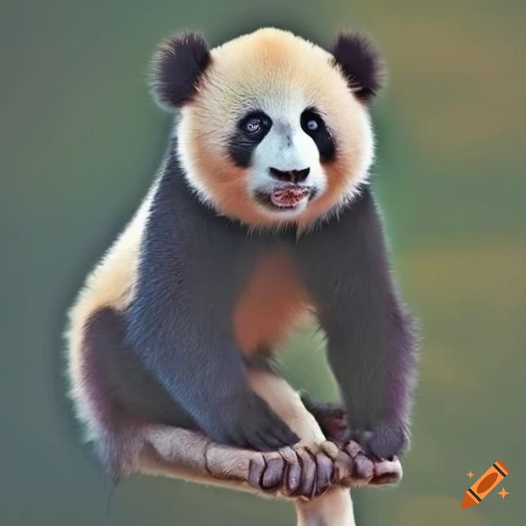 Panda monkey hybrid on Craiyon