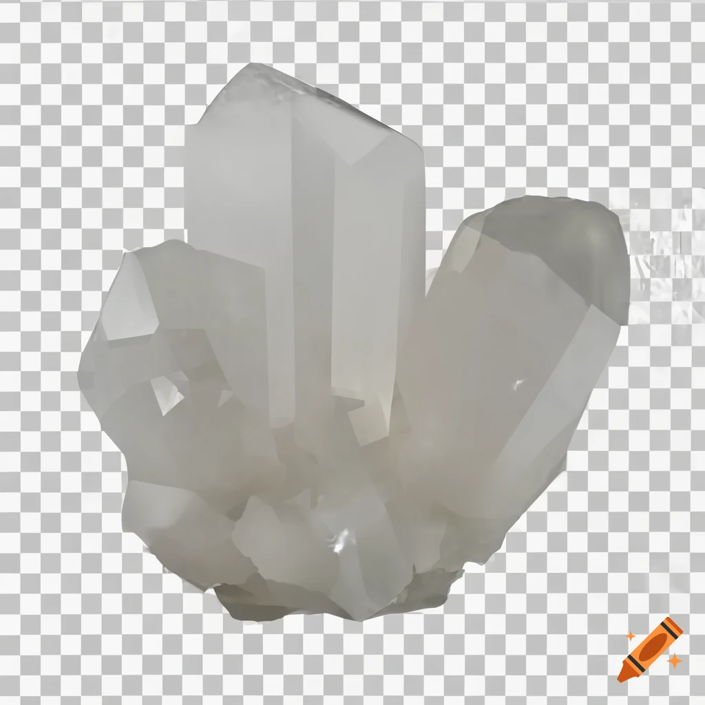 White quartz crystal in high definition png format on Craiyon