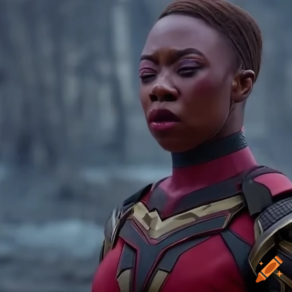 Okoye martial arts fighter in Avengers Endgame movie, dizzy and bruised ...