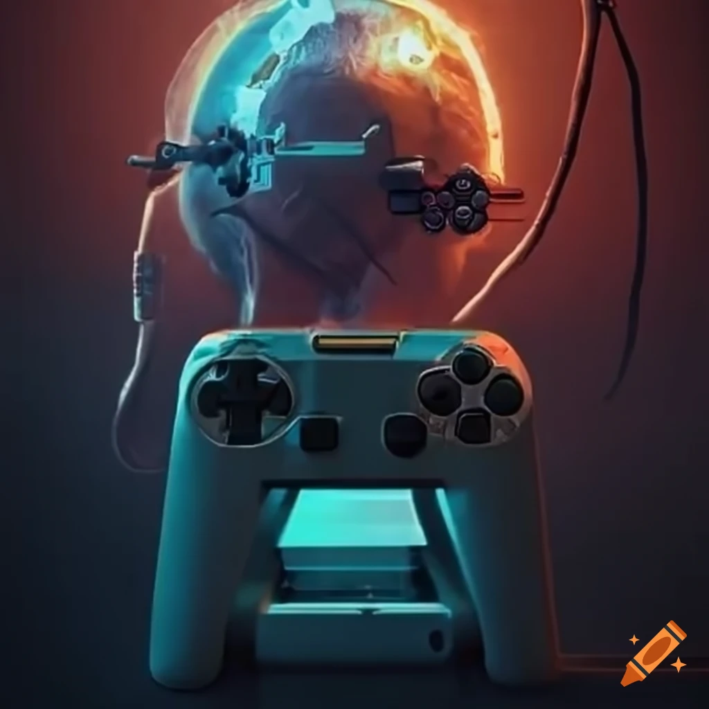 Game console from an alternate timeline on Craiyon