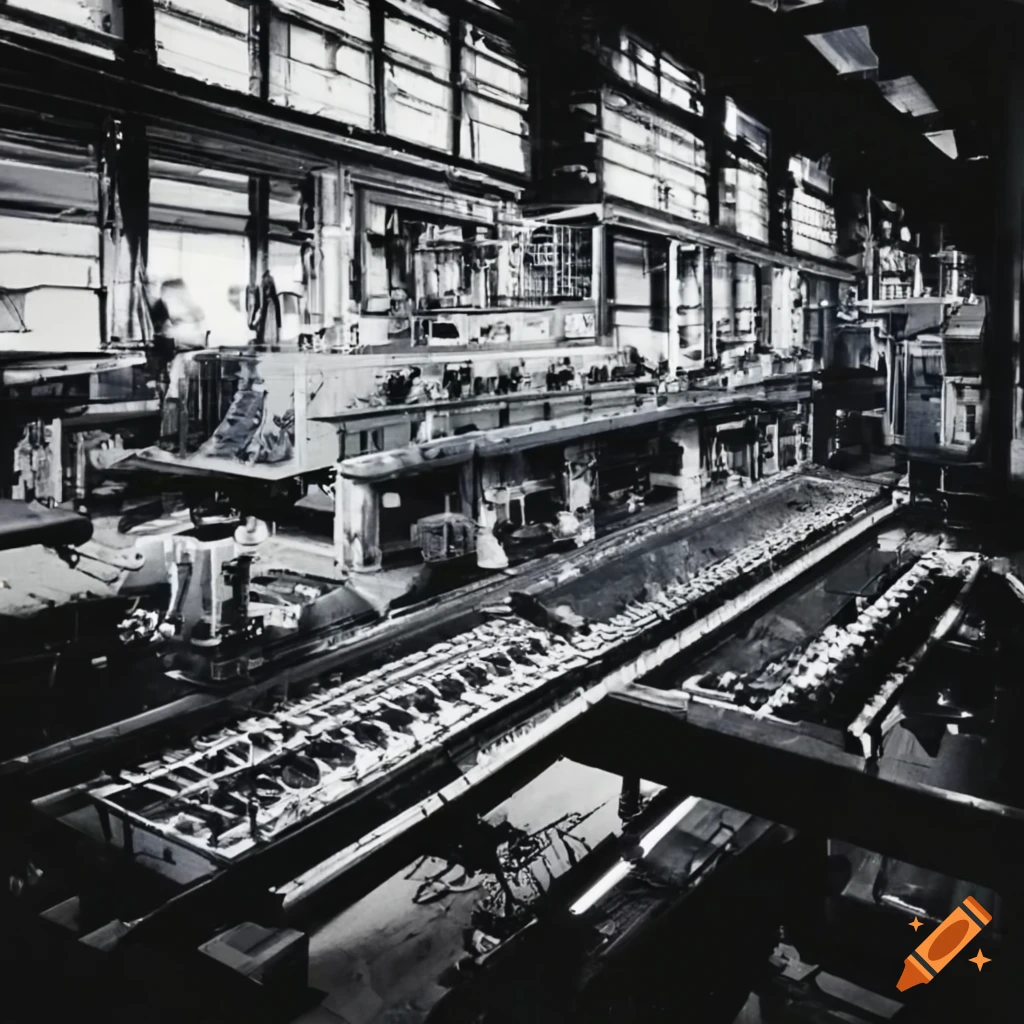 Modern factory building on Craiyon