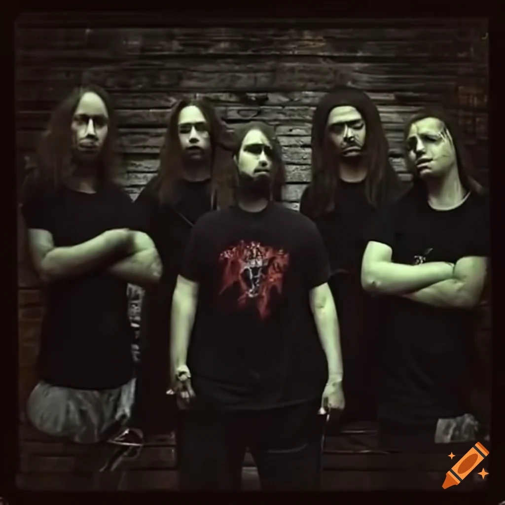 Desolation of chud deathcore band cover on Craiyon