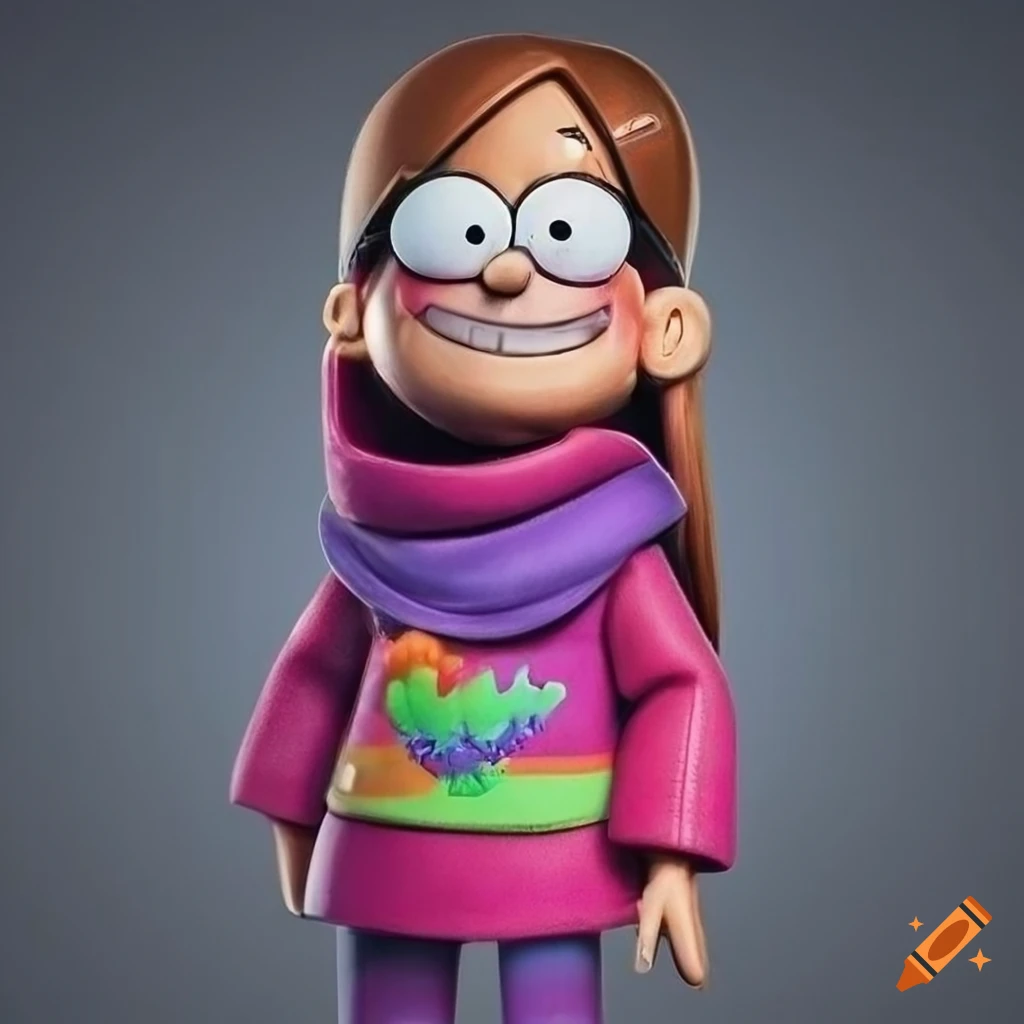 Portrait of mabel pines in high-resolution enhanced detail on Craiyon