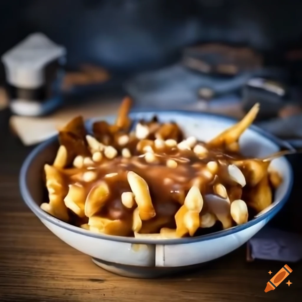 Chef dreaming of poutine on Craiyon