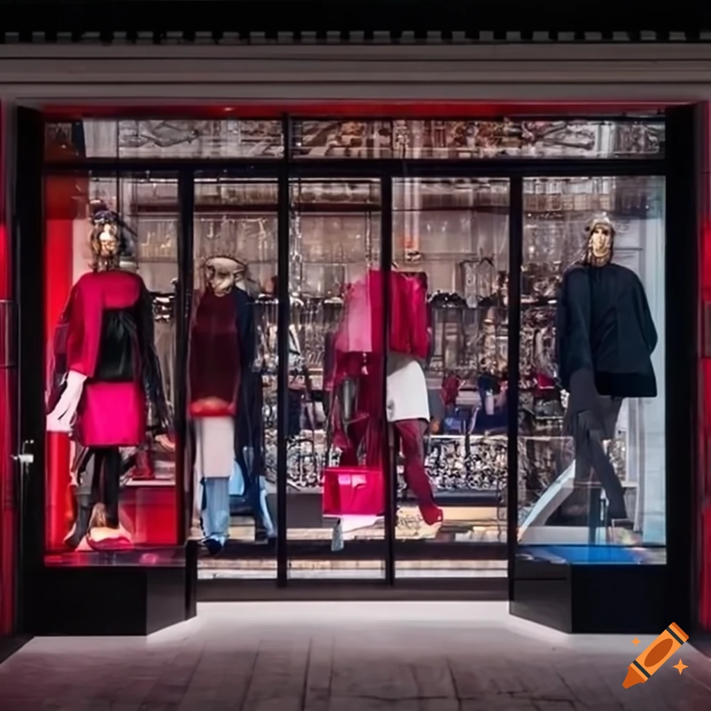 Prada window display plan on Craiyon