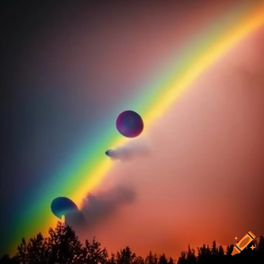 Lua com arco-íris on Craiyon