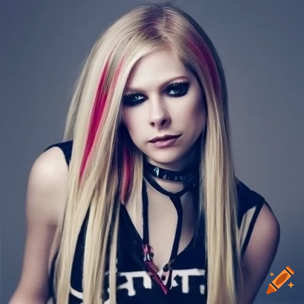 Artistic rendition of Avril Lavigne by Craiyon in a movie scene on Craiyon