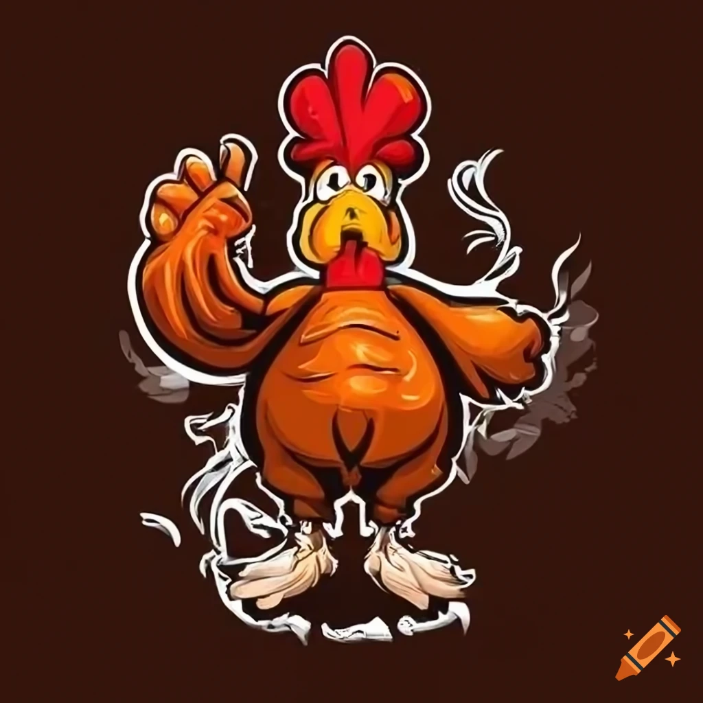 Bbq chicken sports mascot on Craiyon