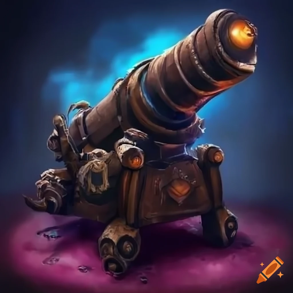 Magic war cannon powered by stones on Craiyon