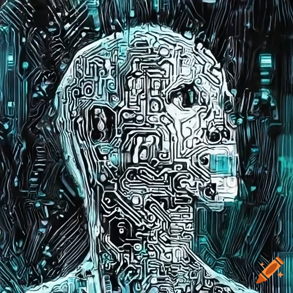 Illustration of the human work behind artificial intelligence and its impact on people in the ...