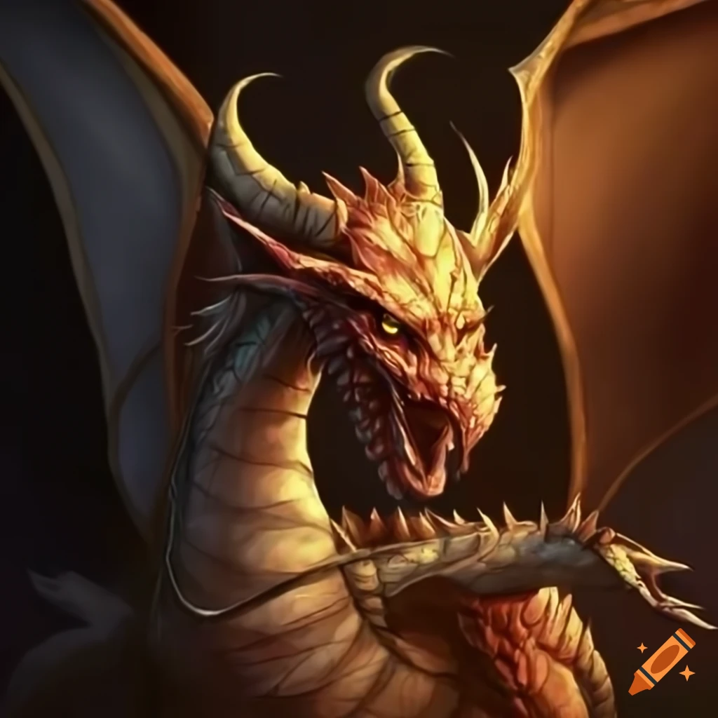 Elf fastening collar on dragon's neck on Craiyon