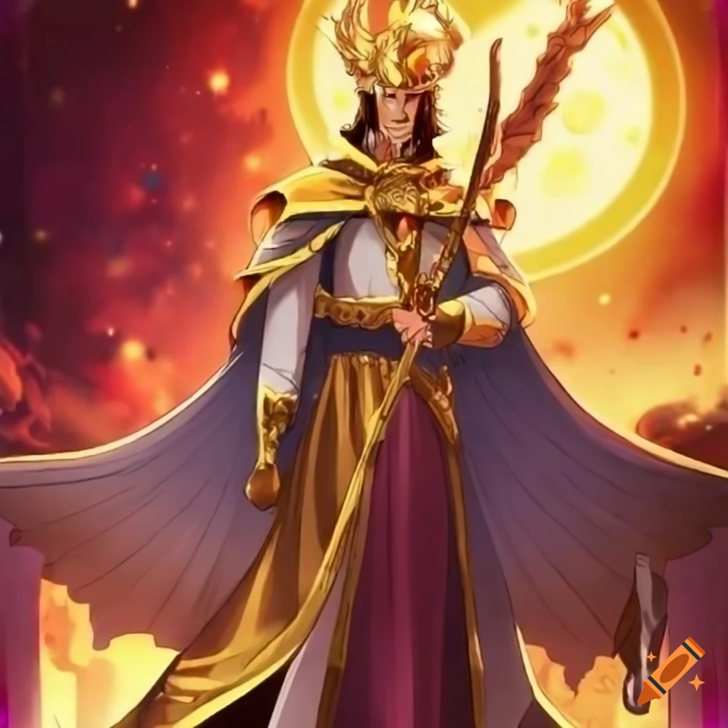 Saint martin of tours with celestial aura and divine protection in ...