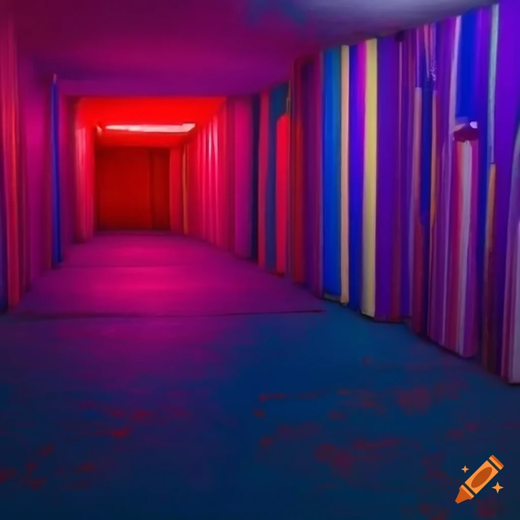 Colorful liminal space on Craiyon