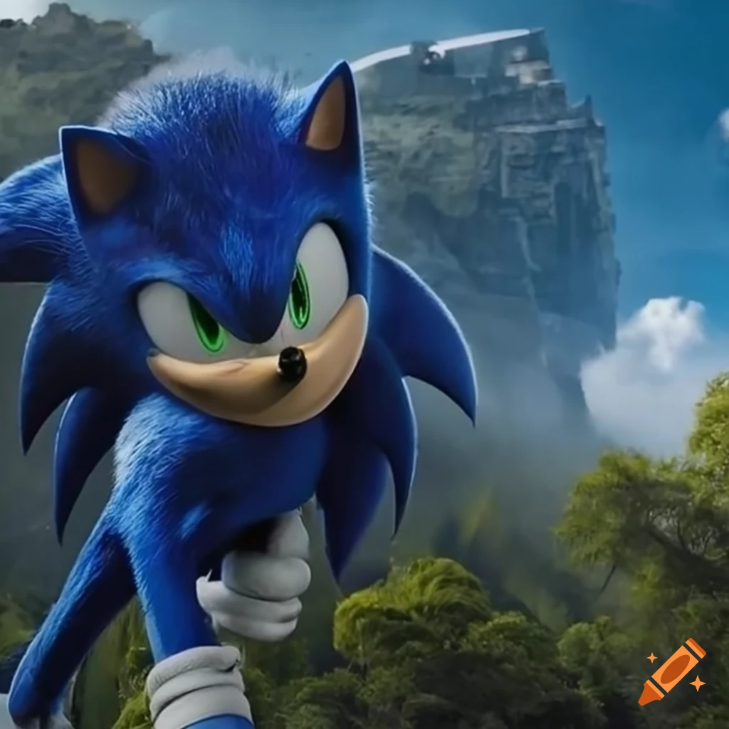 Live action sonic the hedgehog from paramount pictures on Craiyon