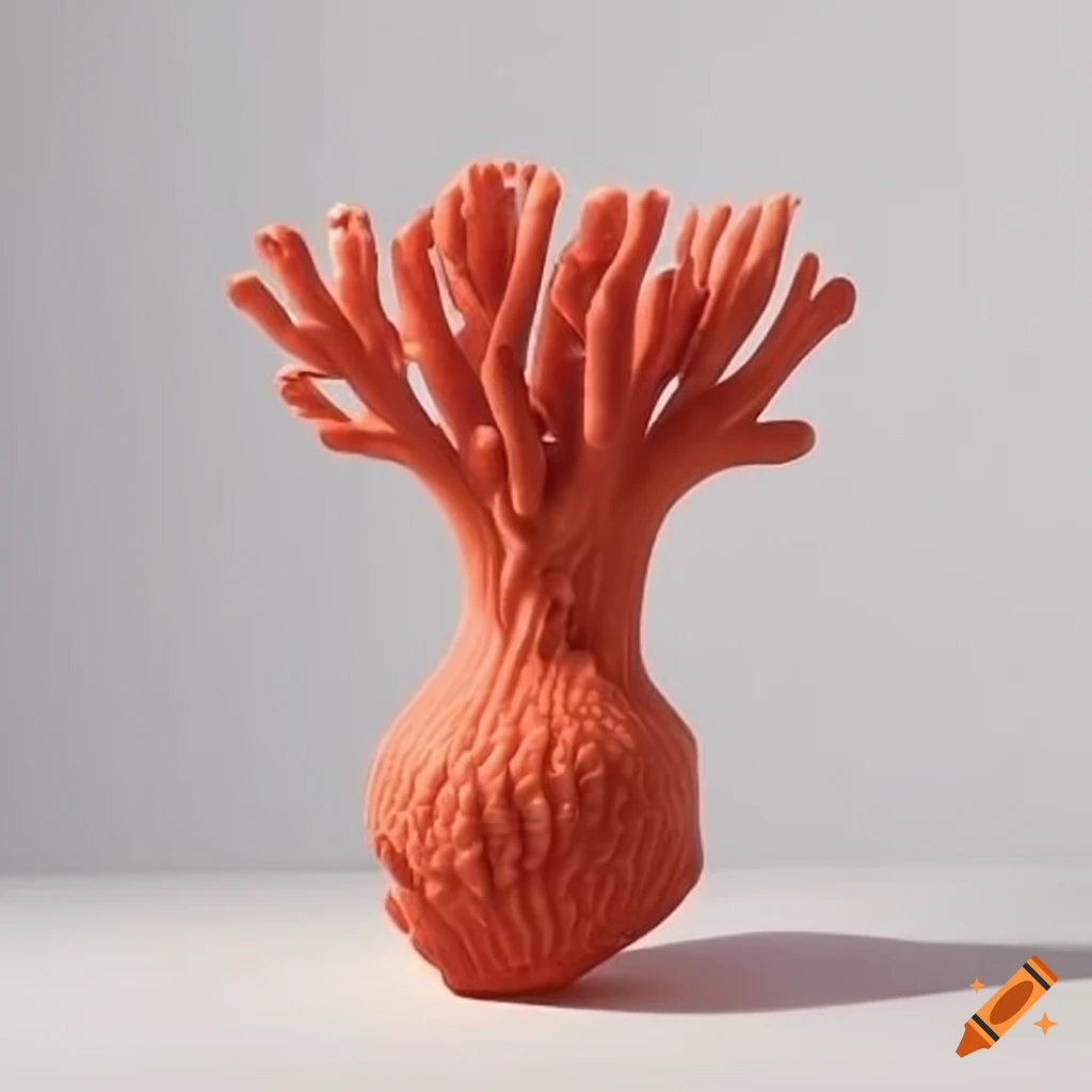 Coral-shaped vase on Craiyon