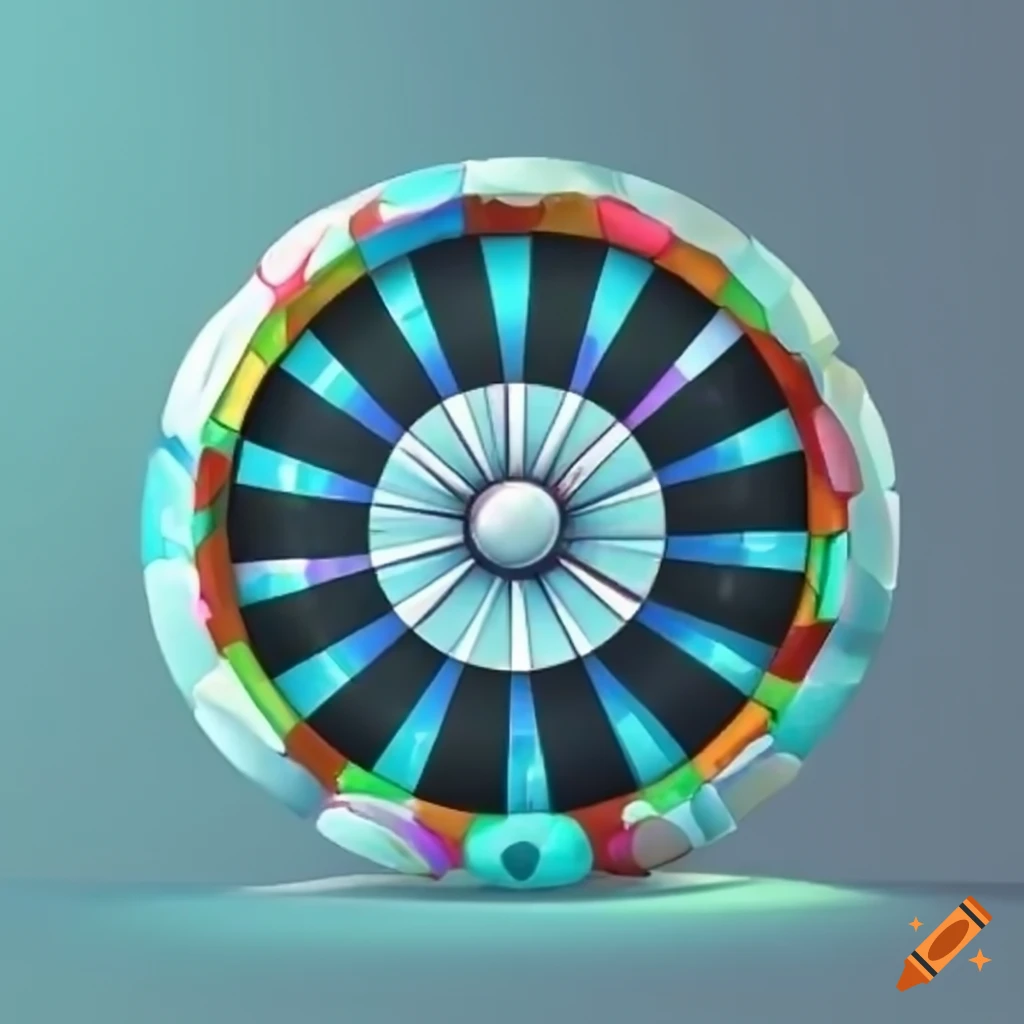Spin wheel with transparent background on Craiyon
