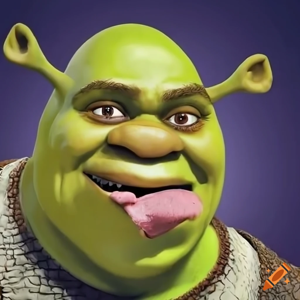 Cartoon character with a realistic human smile on Craiyon