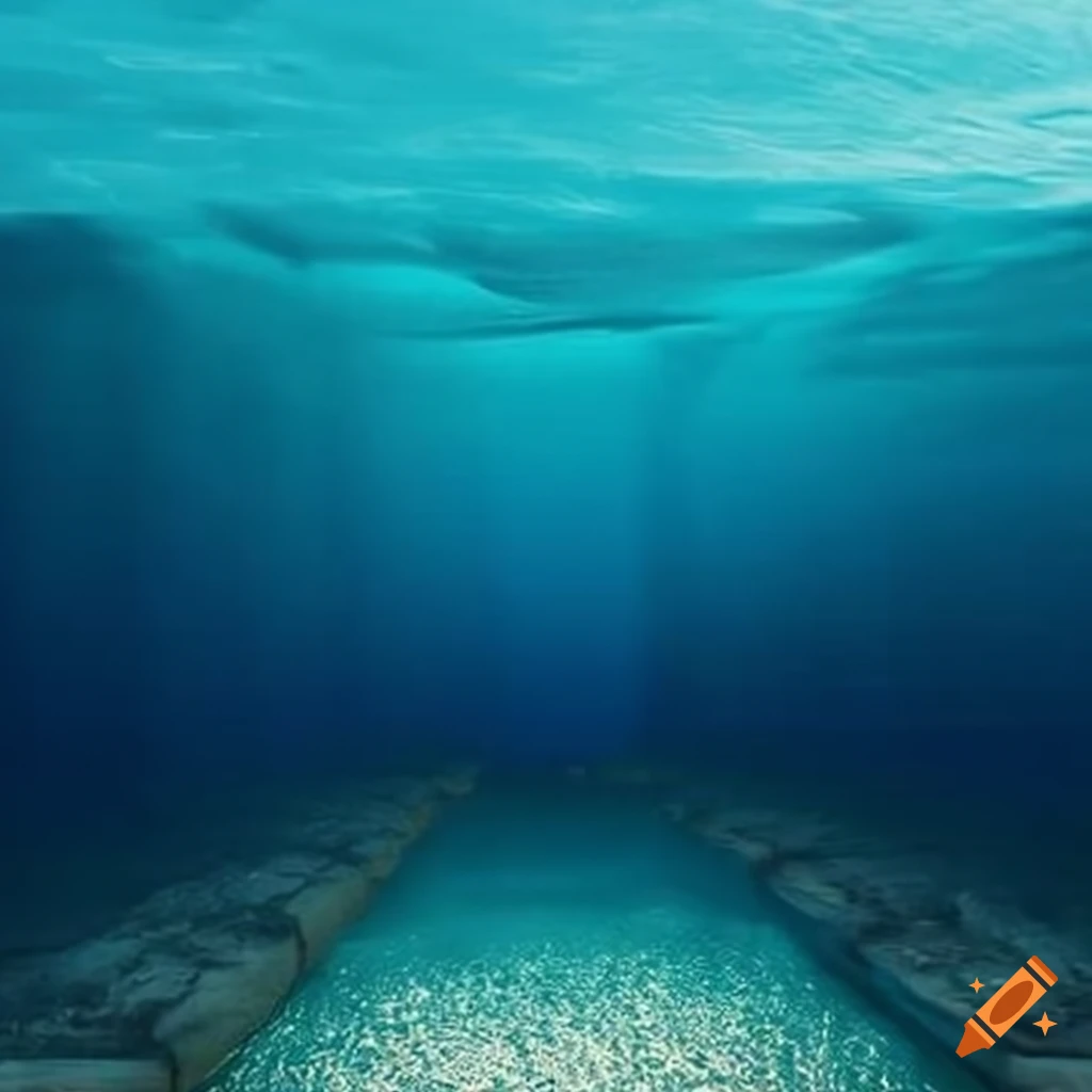 Split sea with walls of water on both sides on Craiyon