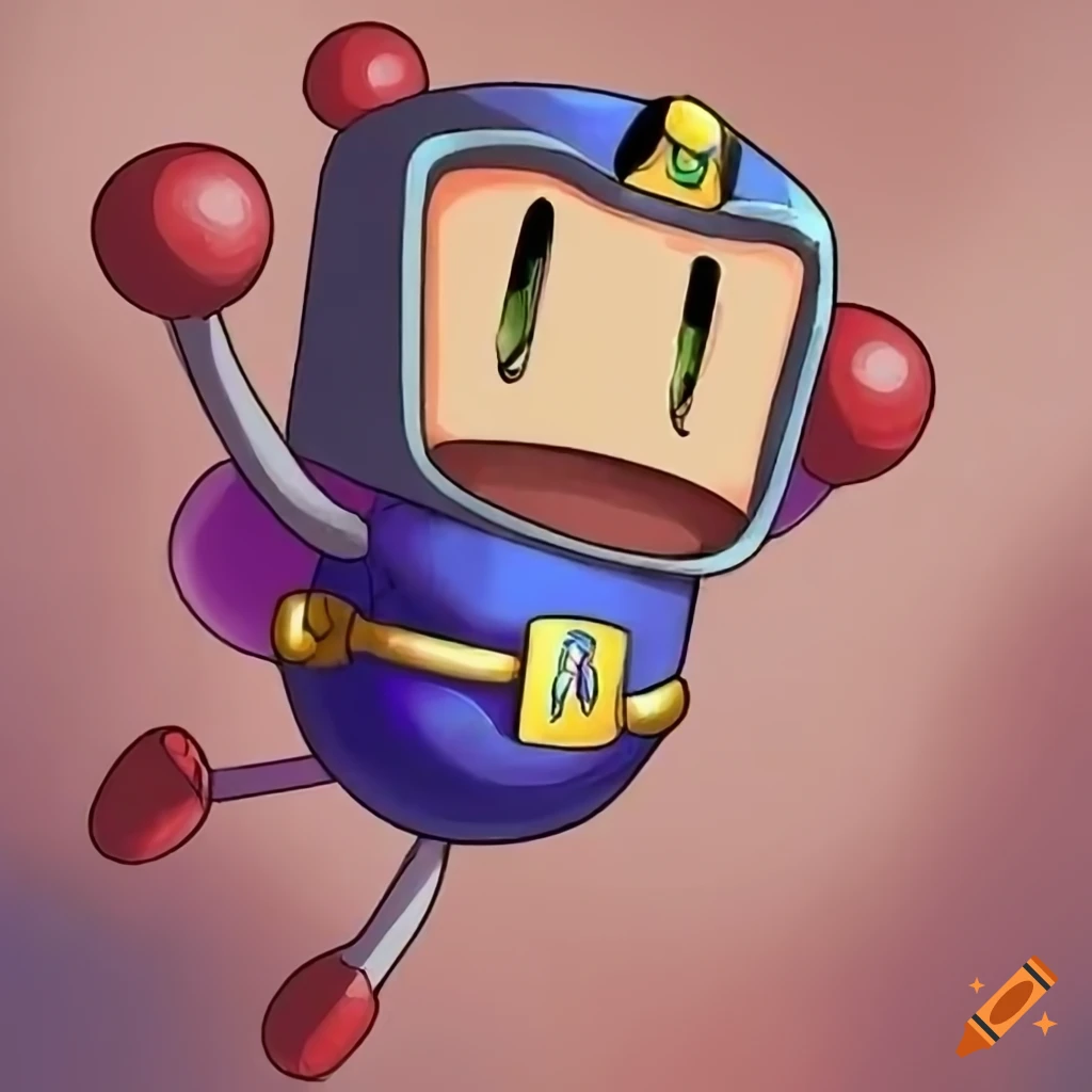 2d bomberman character on Craiyon