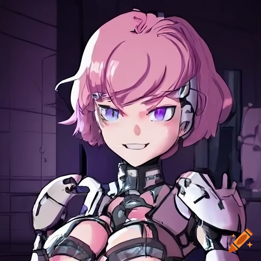 Smug cyborg Skynet waifu on Craiyon