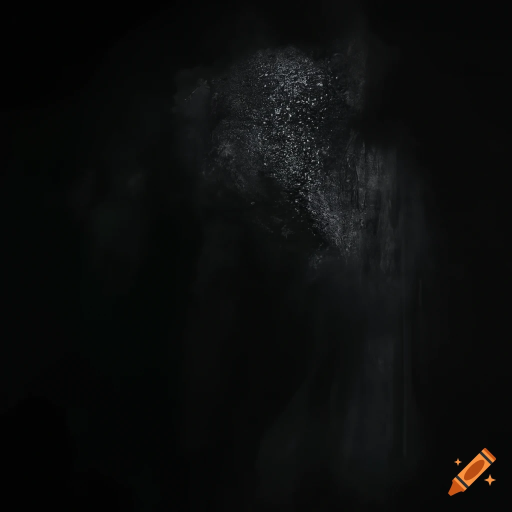 High resolution black ash and flour dust canvas painting depicting life ...