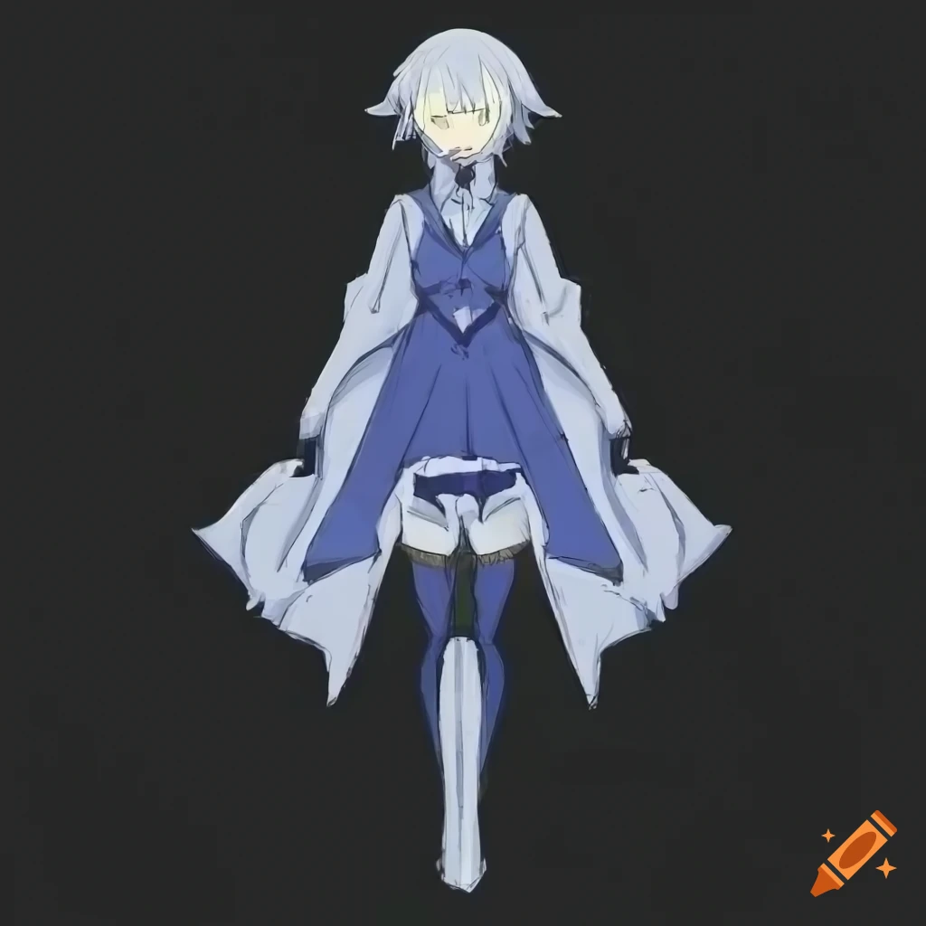 Intricate sharp focus anime character design with full body in a unique ...