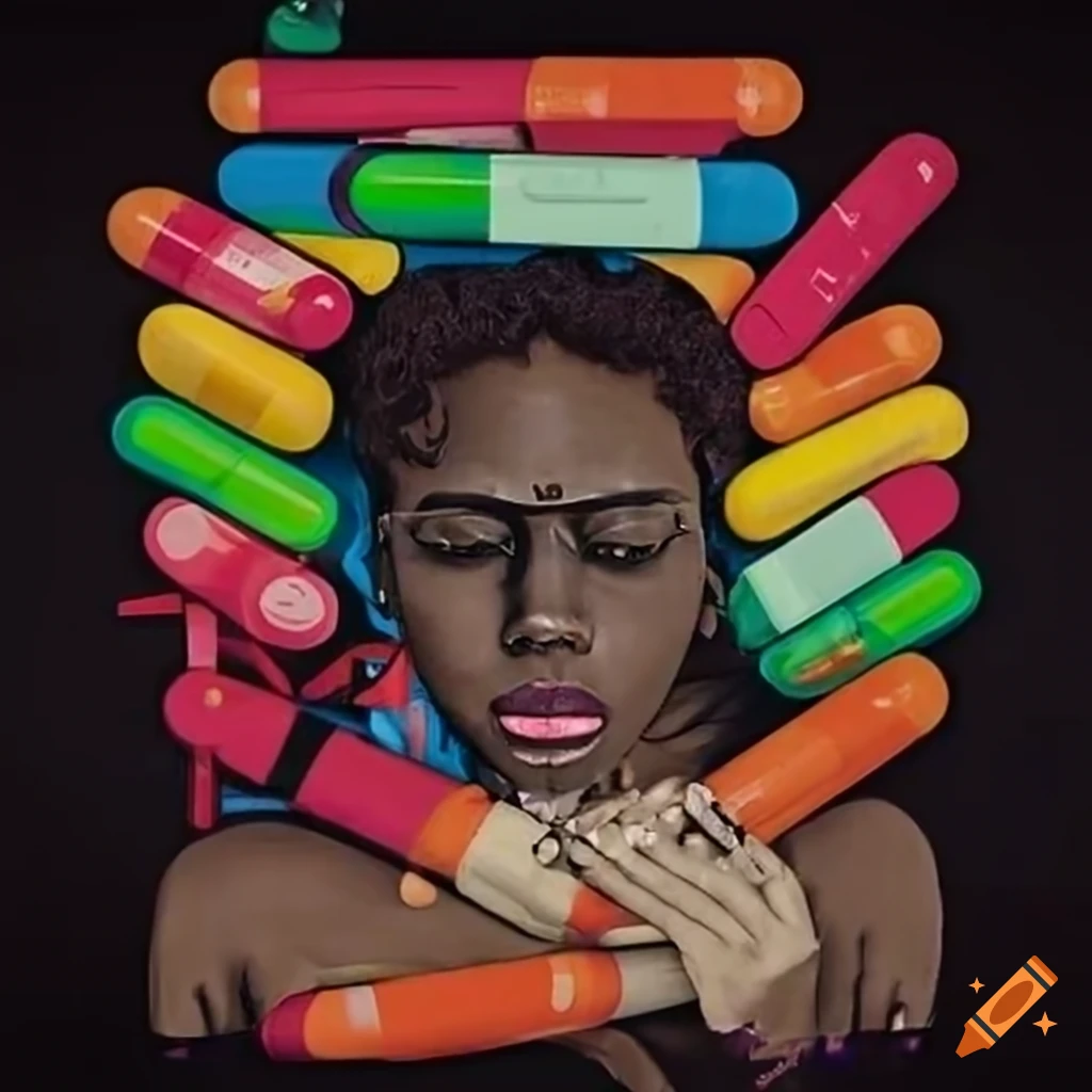 Bold and powerful anti-drug poster on Craiyon