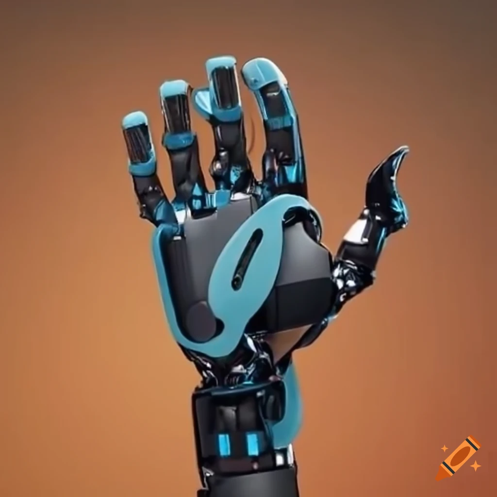 Robotic bionic palm on Craiyon