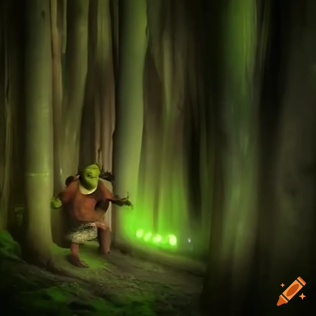 character-in-the-woods-with-glowing-eyes-at-night-on-craiyon
