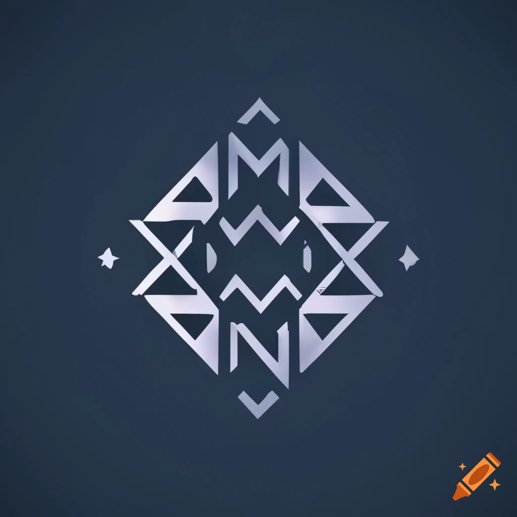 Symmetrical logo design on Craiyon