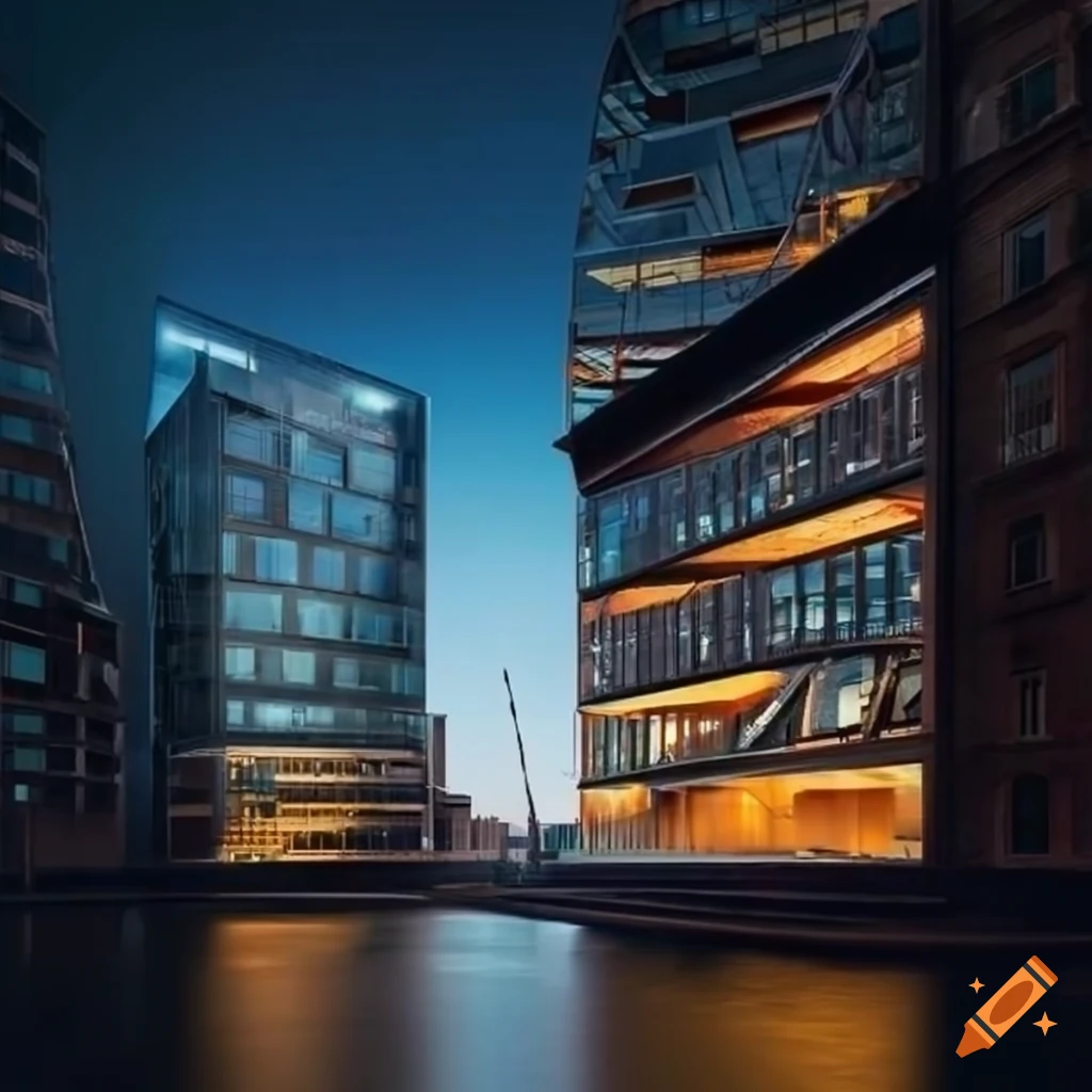 Modern architecture photography with realistic details on Craiyon