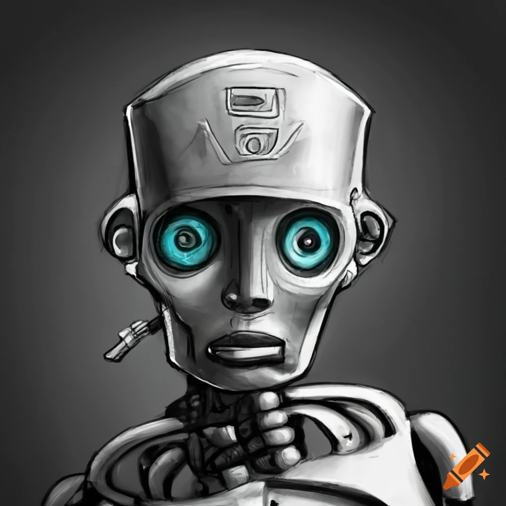 Sad robot on Craiyon