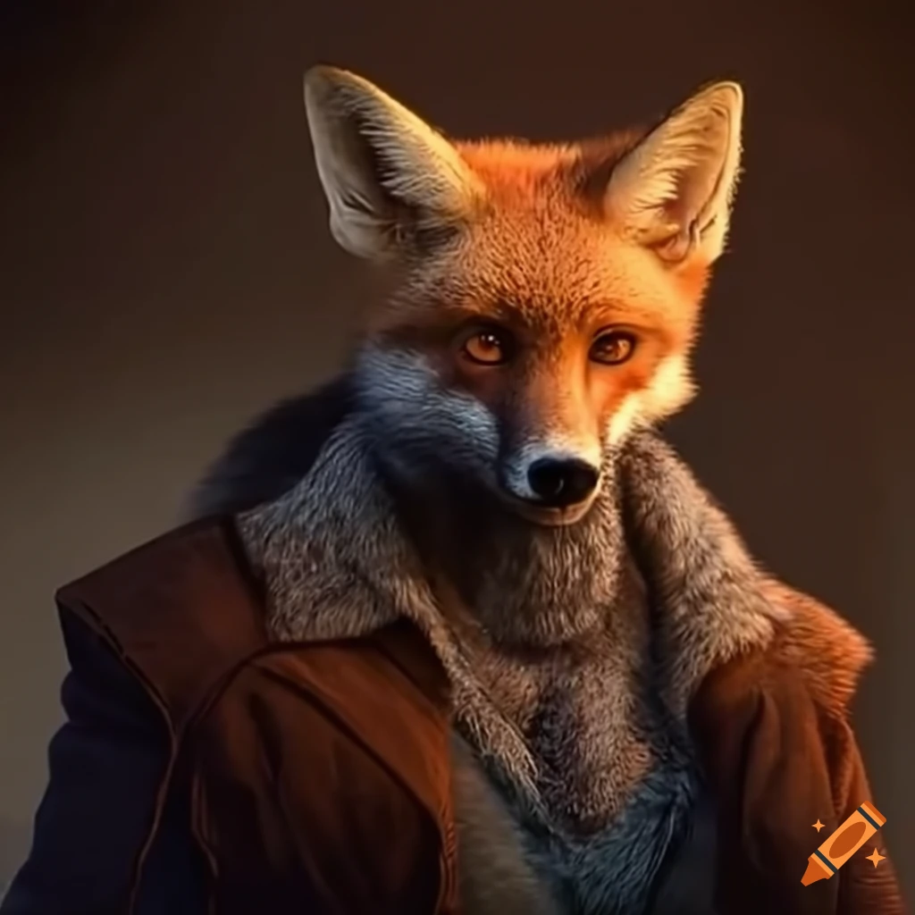 Fox wearing a shirt resembling the man in the avatar on Craiyon