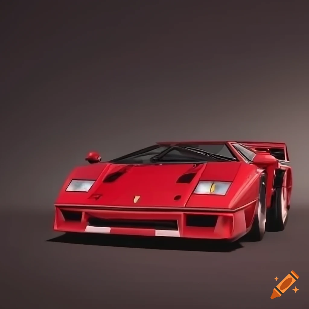 Combination of lamborghini countach and ferrari f40 in photorealistic ...
