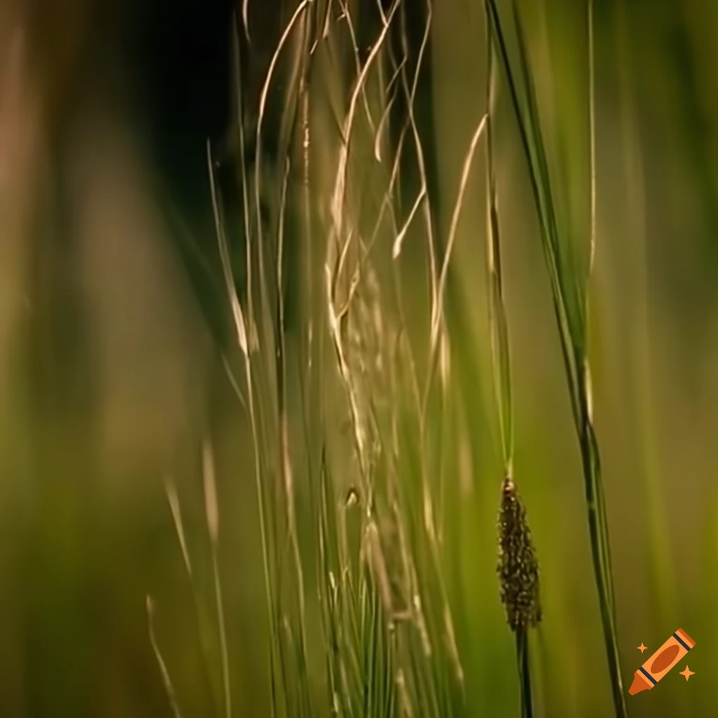 Closeup of fine long grass on Craiyon