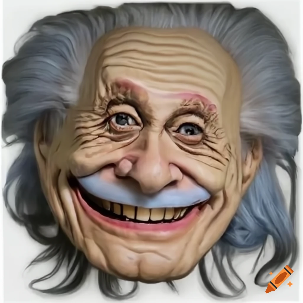 Realistic troll face of einstein on Craiyon