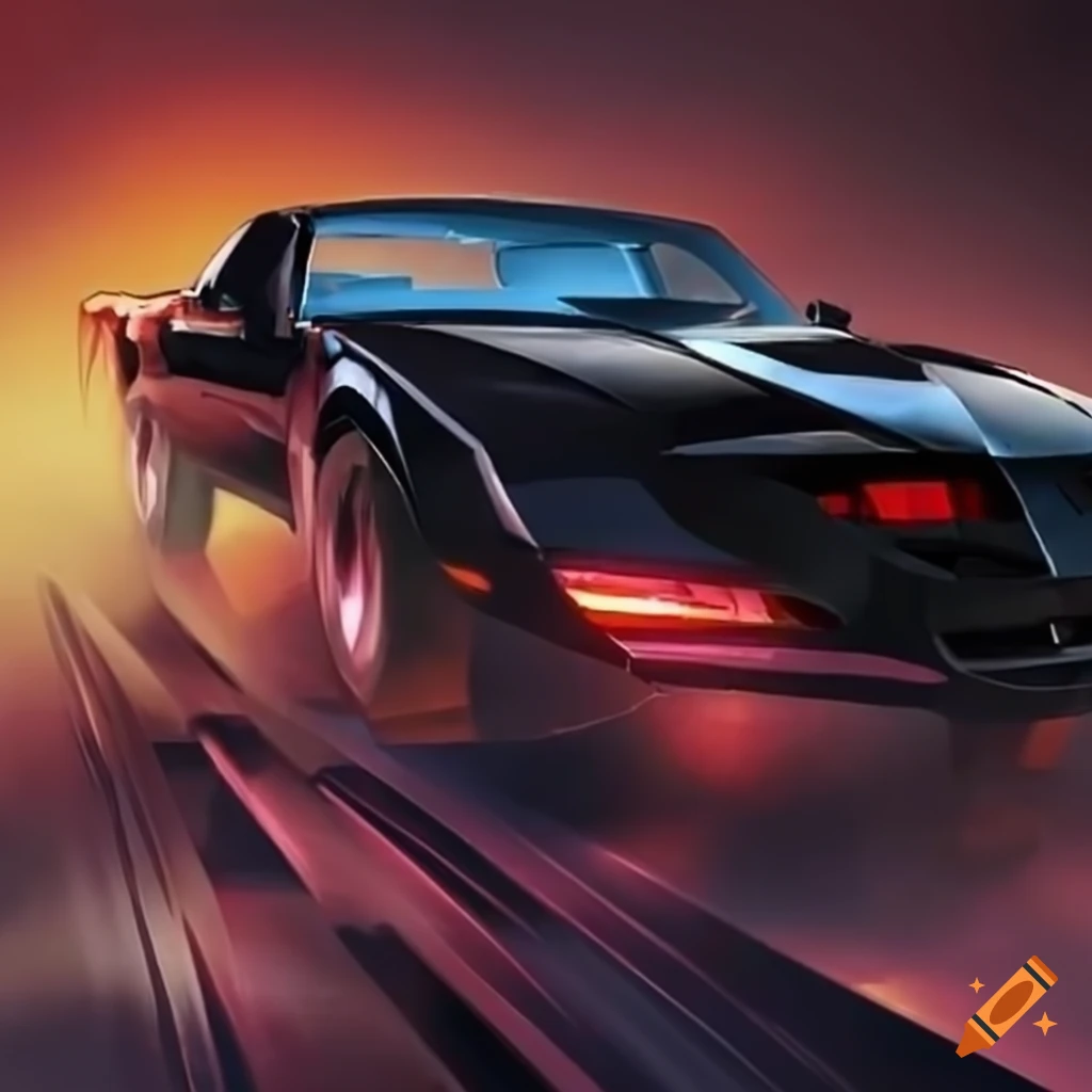 Illustration of knight rider on Craiyon