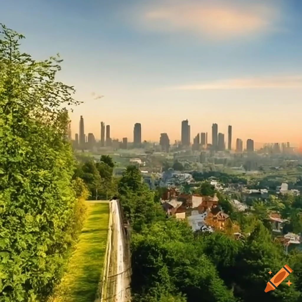 Charming urban scenery from a balcony on Craiyon