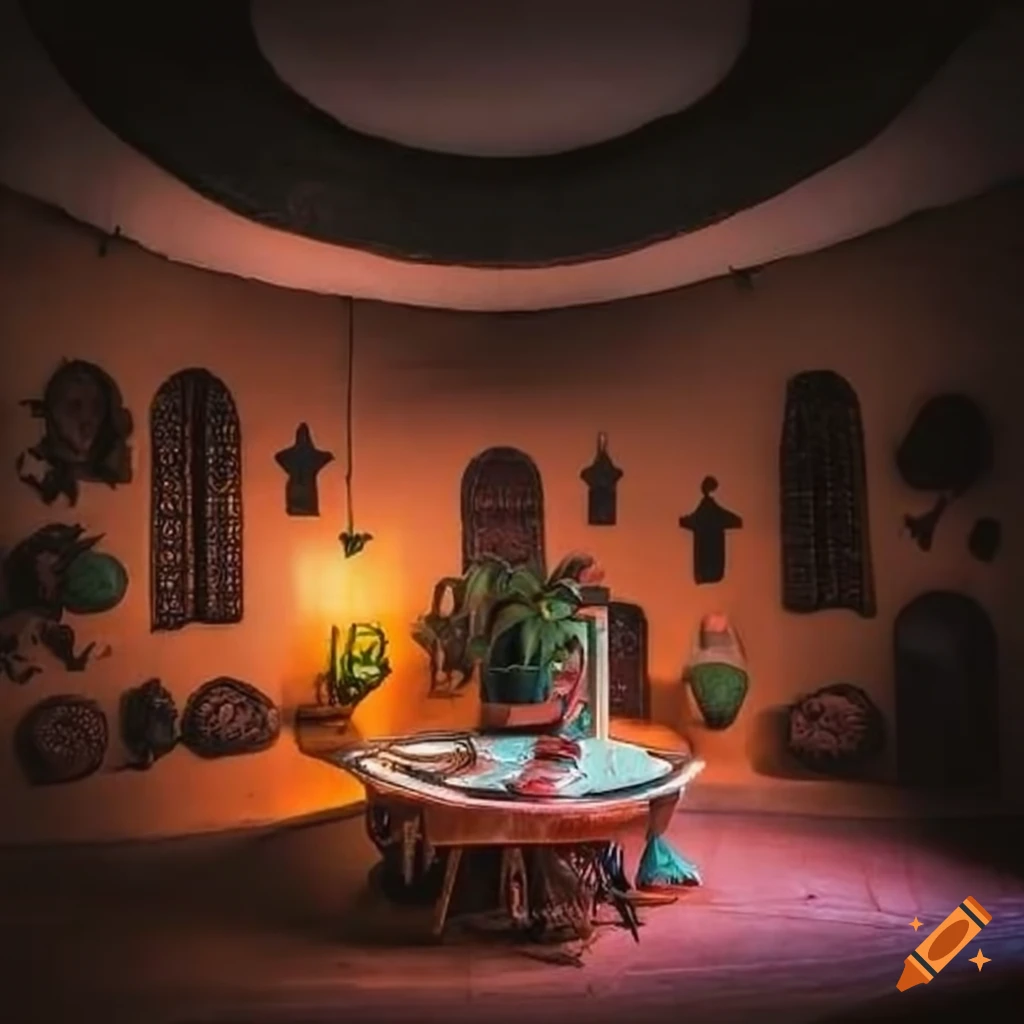 Interior of a traditional mexican house on Craiyon