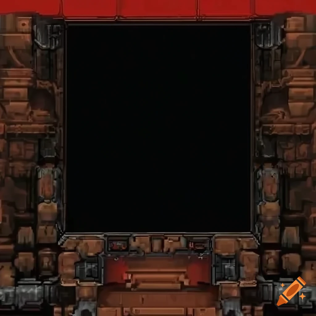Old doom games inspired title screen background on Craiyon