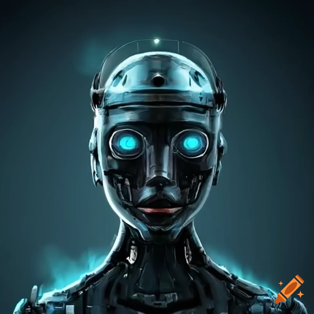Robot and android in a fantasy sci-fi setting on Craiyon