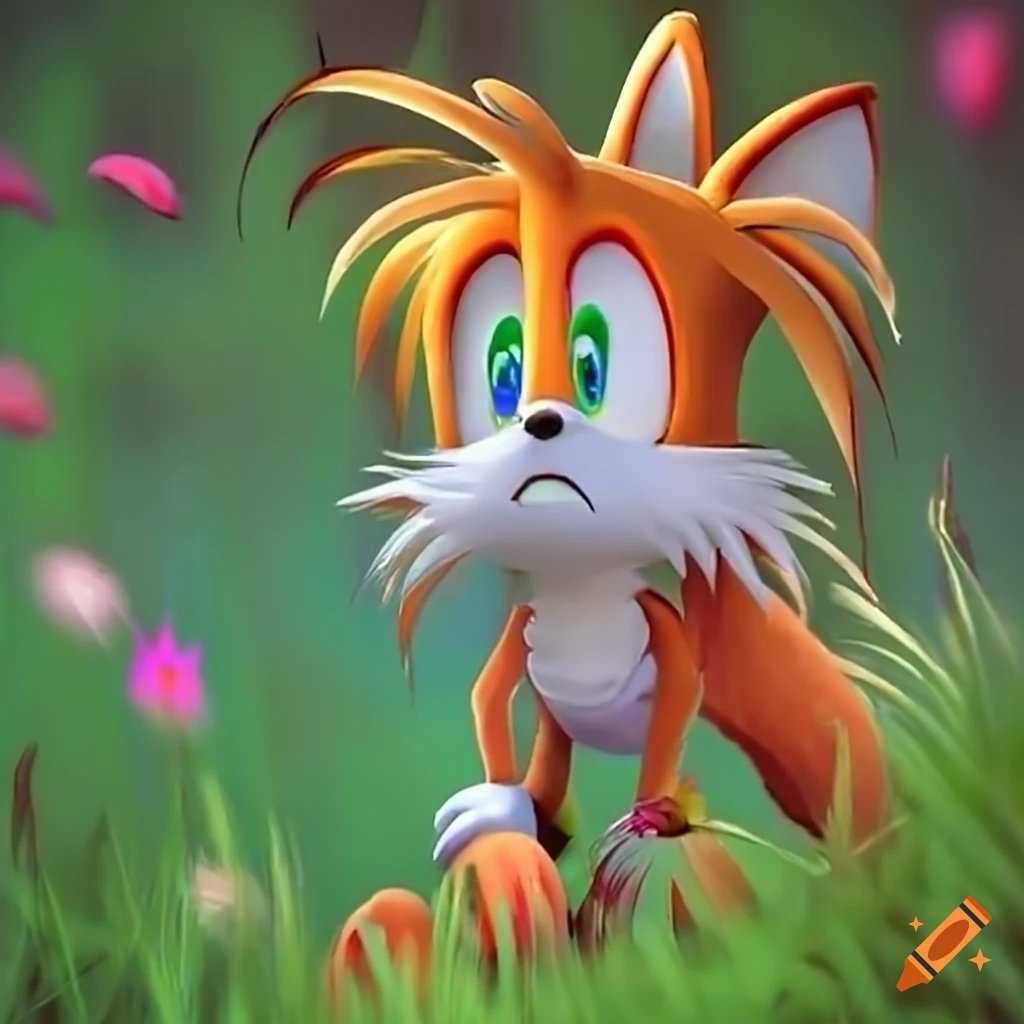 Miles "tails" prower, an adorable two-tailed fox with vibrant orange ...
