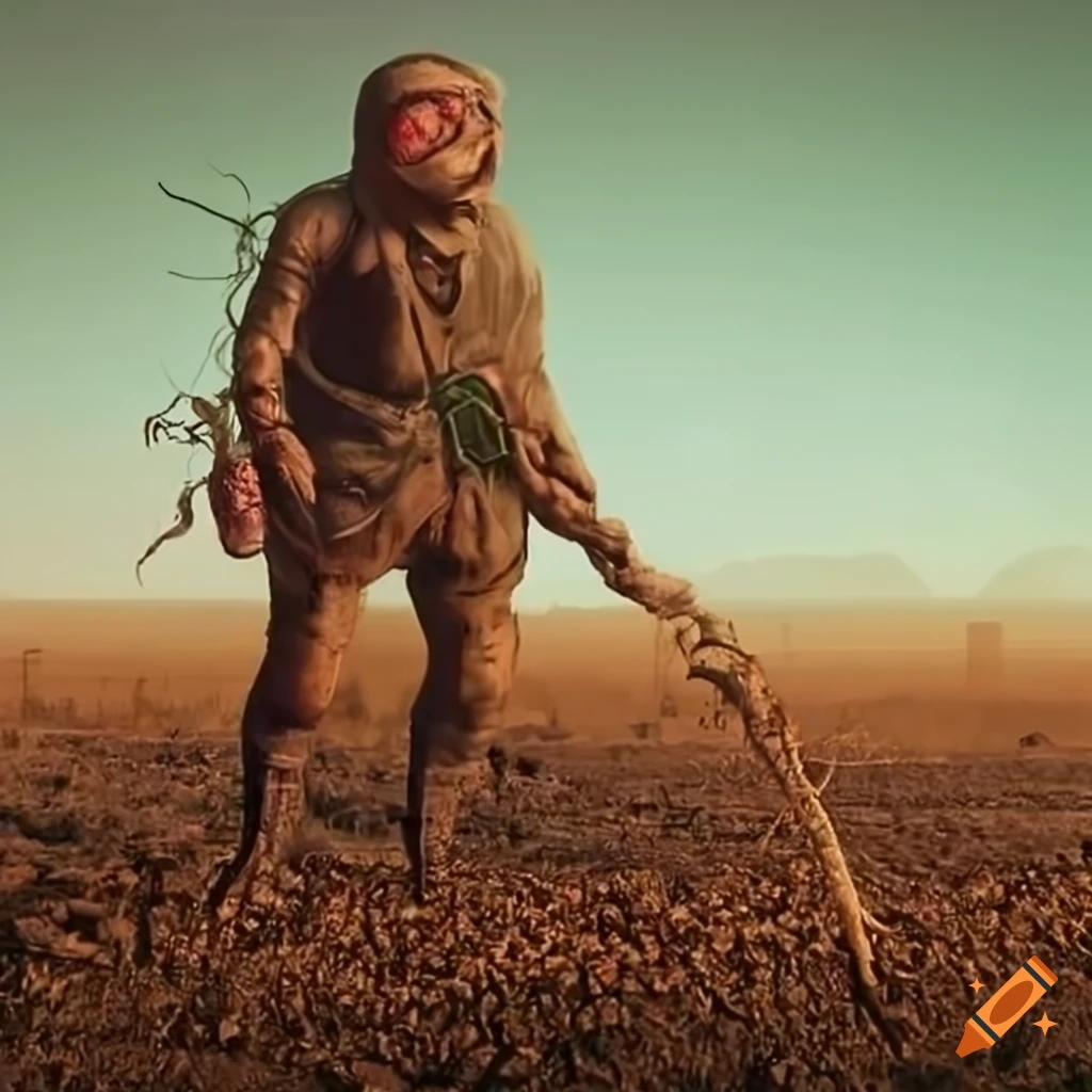 Post-apocalyptic world with radishes ruling and growing humans in ...