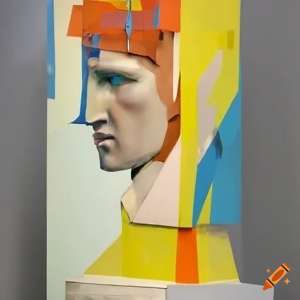 Adonis bust painting by albert oehlen inspired by adrian ghenie on Craiyon